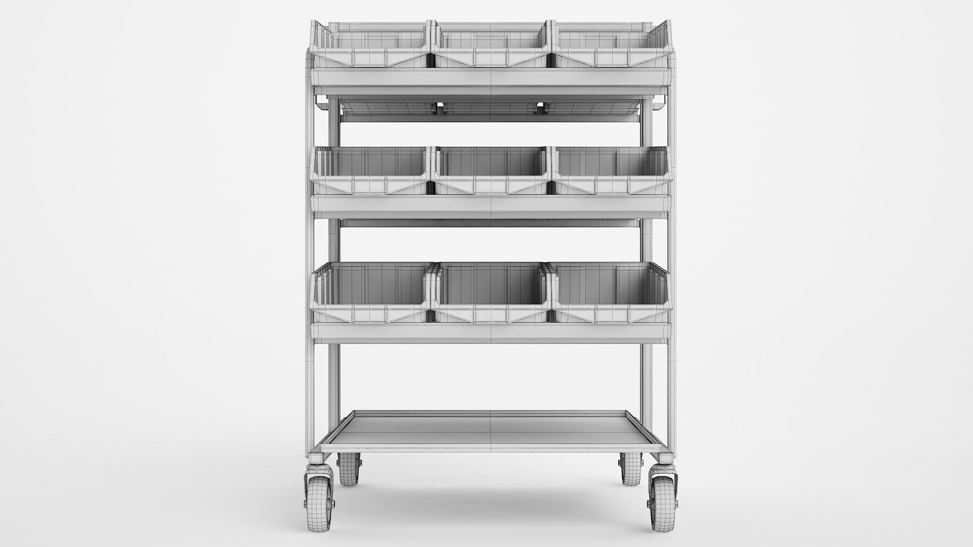 Tote Picking Cart 05 3D Model - TurboSquid 2238656
