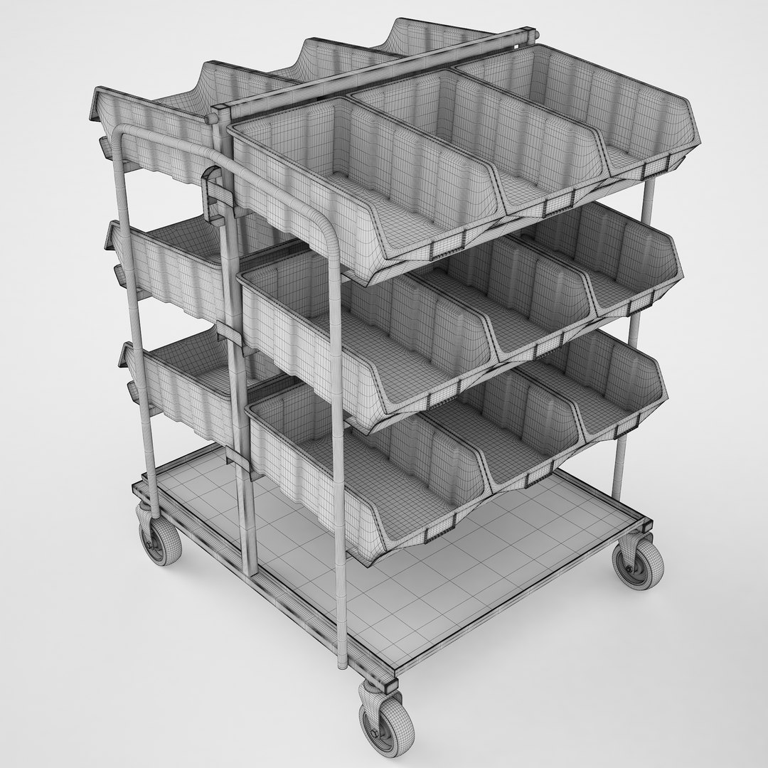 Tote Picking Cart 05 3D Model - TurboSquid 2238656