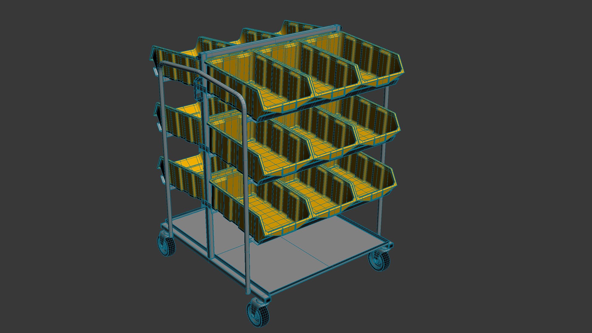 Tote Picking Cart 05 3D Model - TurboSquid 2238656