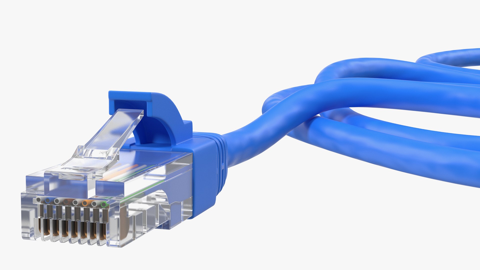 3D Rj45 Cable Blue - TurboSquid 1458560