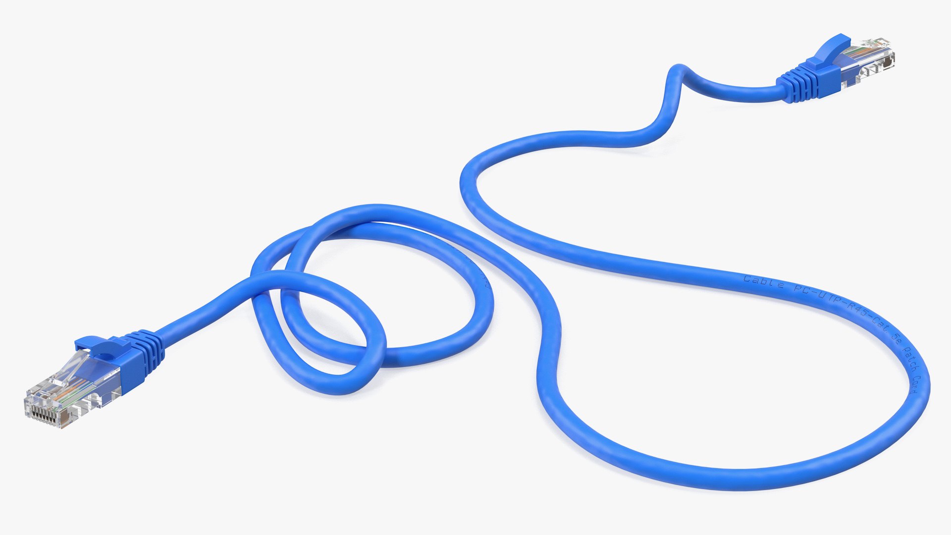 3D Rj45 Cable Blue - TurboSquid 1458560