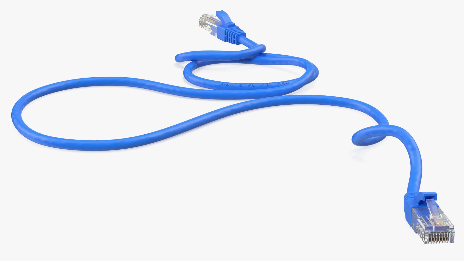 3D Rj45 Cable Blue - TurboSquid 1458560