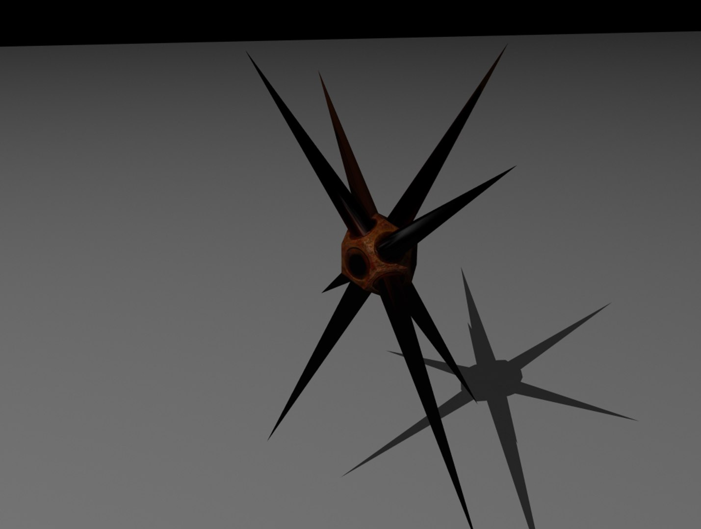 3d creature spikes enemies model