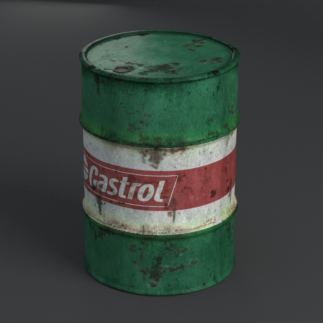 Old Oil Barrel Castrol 3D Model - TurboSquid 1187618