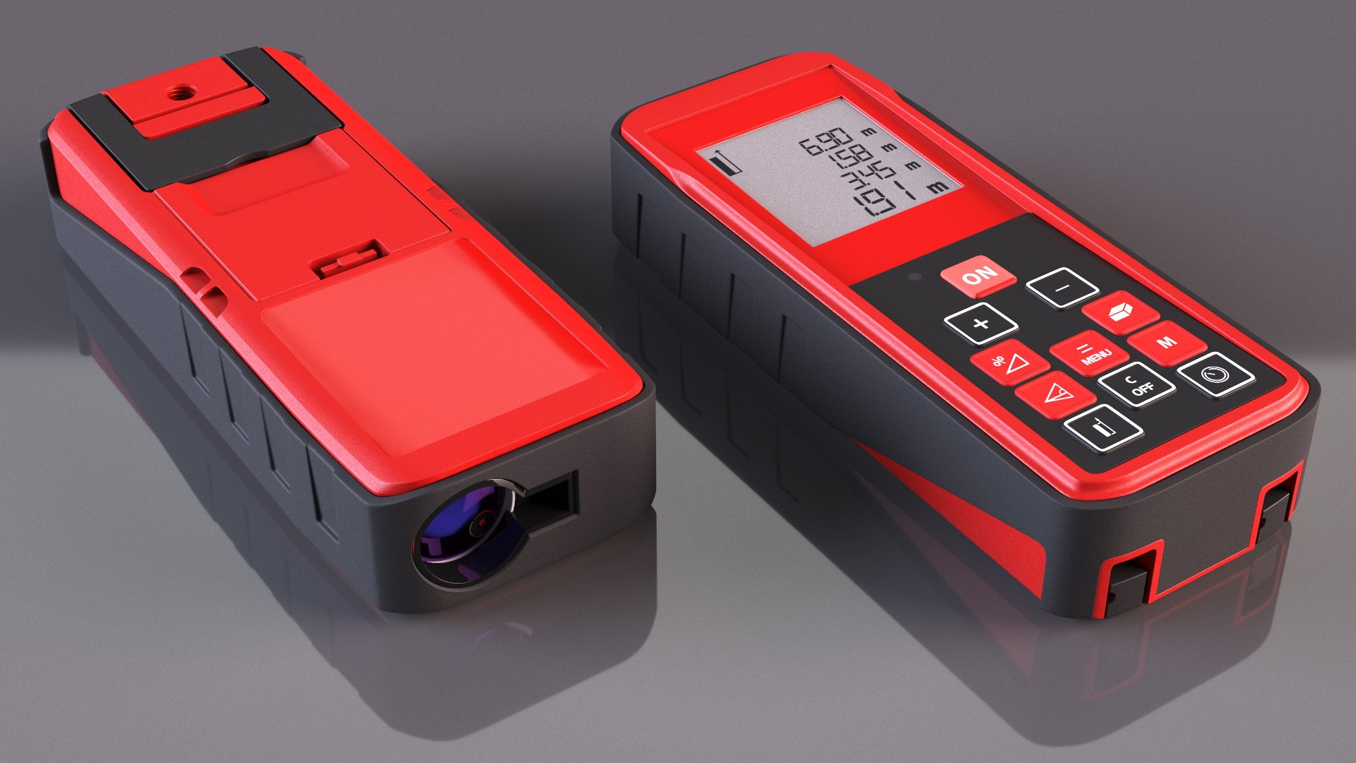 Laser Distance Meter Red 3D - TurboSquid 2132227