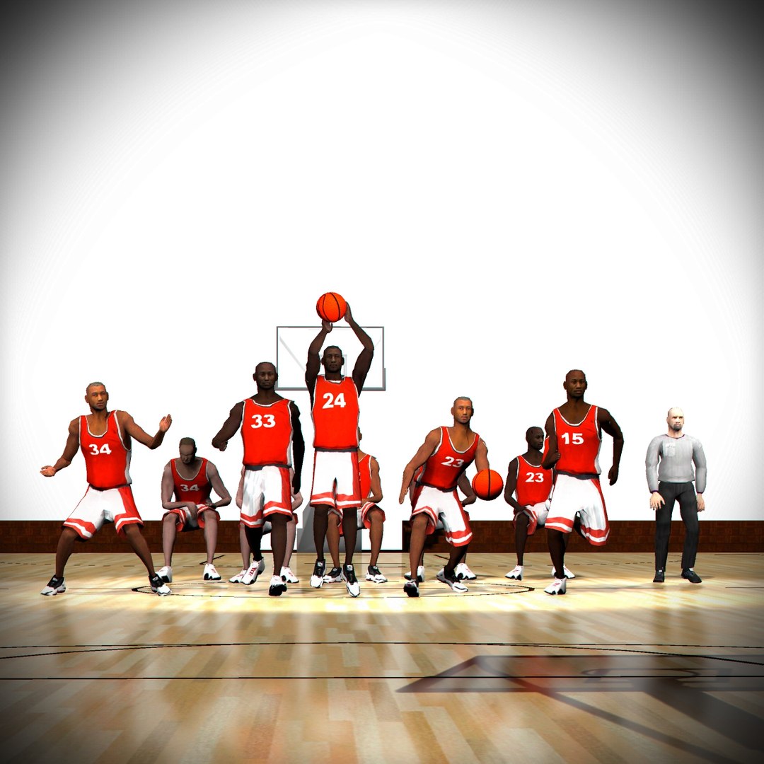Red Basketball Team 3d Max