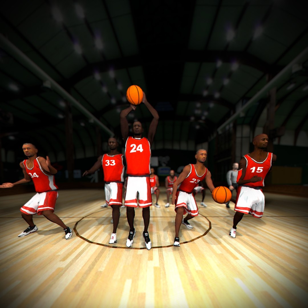 Red Basketball Team 3d Max