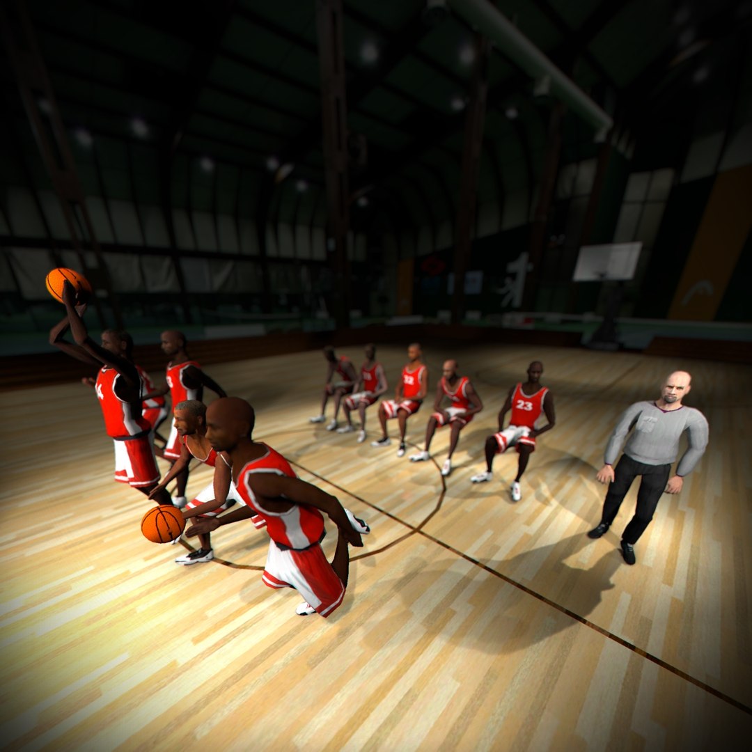 Red Basketball Team 3d Max