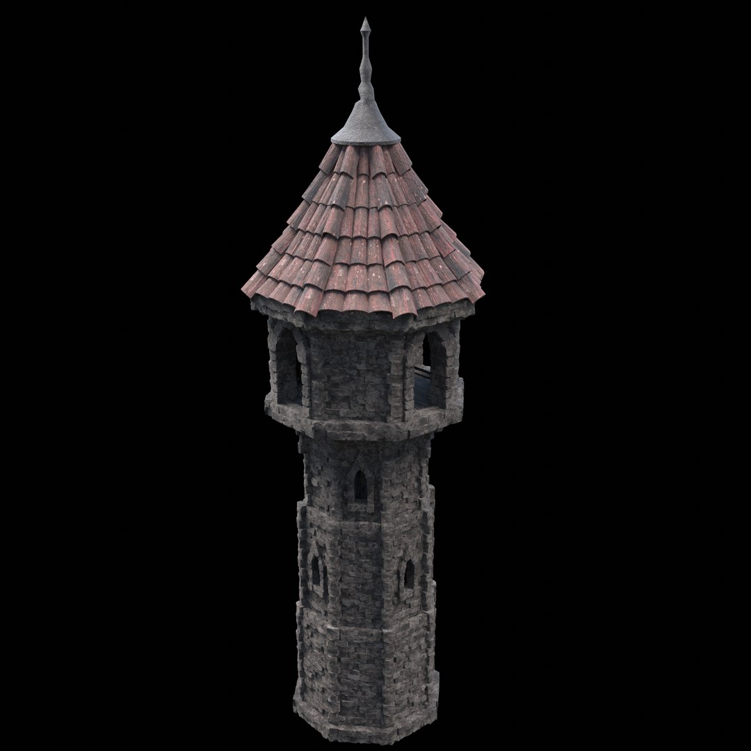 3D MAGE WIZARD TOWER ANCIENT MAGIC TURRET CASTLE SORCERY AAA Model ...