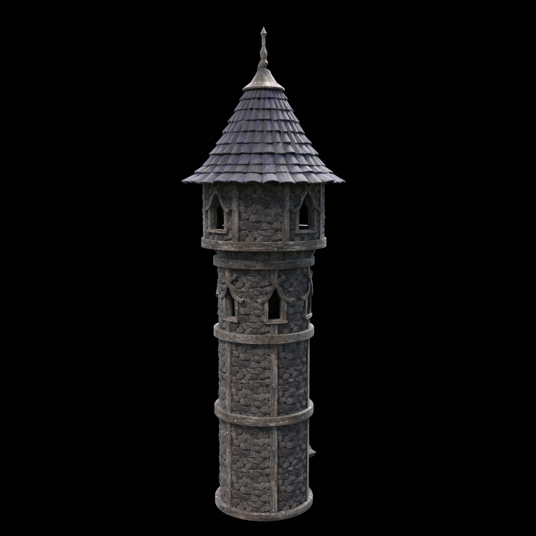 3D MAGE WIZARD TOWER ANCIENT MAGIC TURRET CASTLE SORCERY AAA Model ...