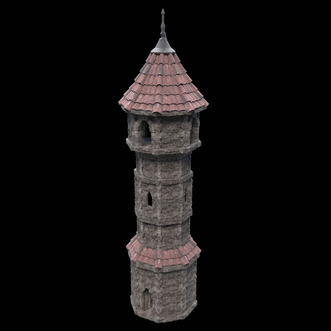 3D MAGE WIZARD TOWER ANCIENT MAGIC TURRET CASTLE SORCERY AAA model ...
