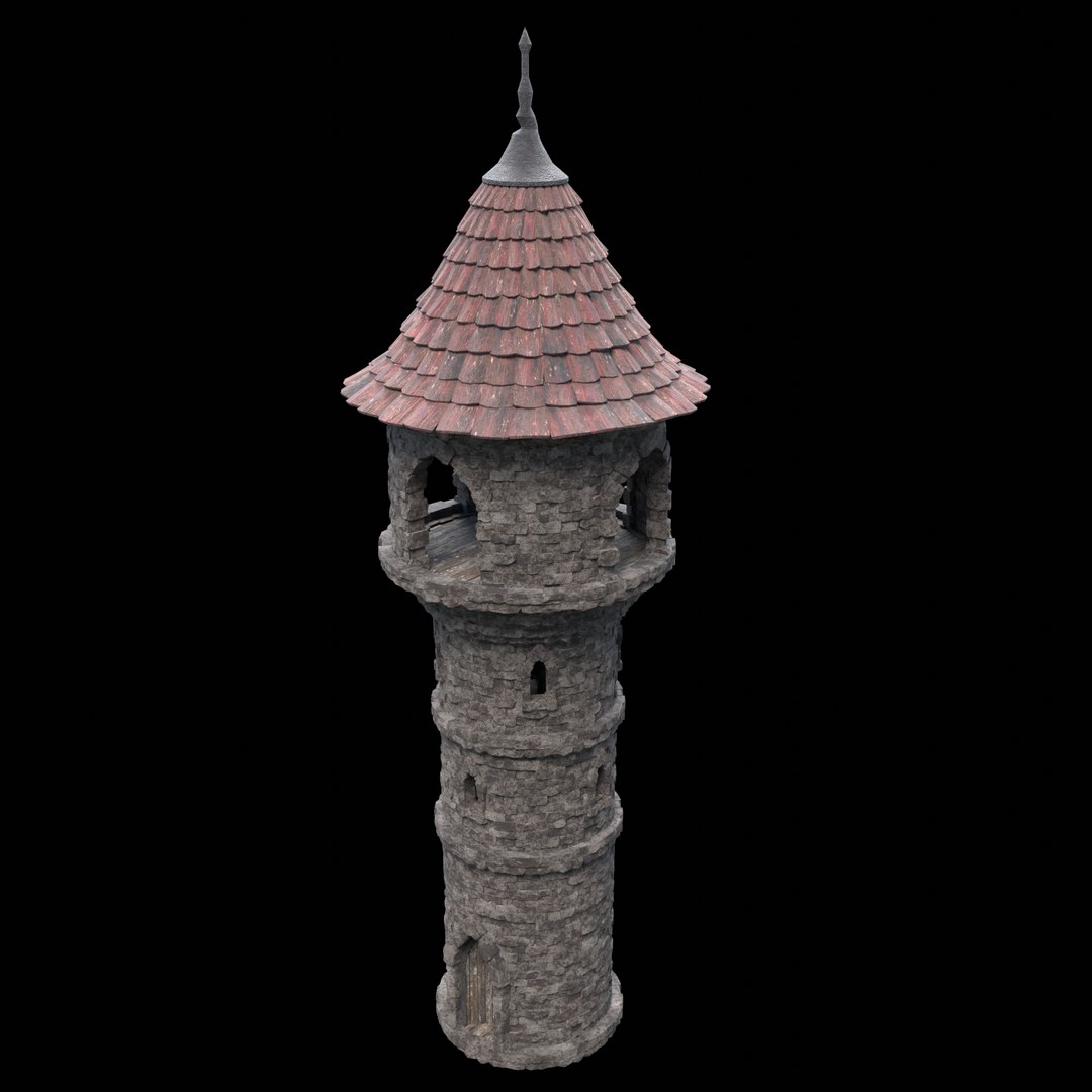3D MAGE WIZARD TOWER ANCIENT MAGIC TURRET CASTLE SORCERY AAA Model ...