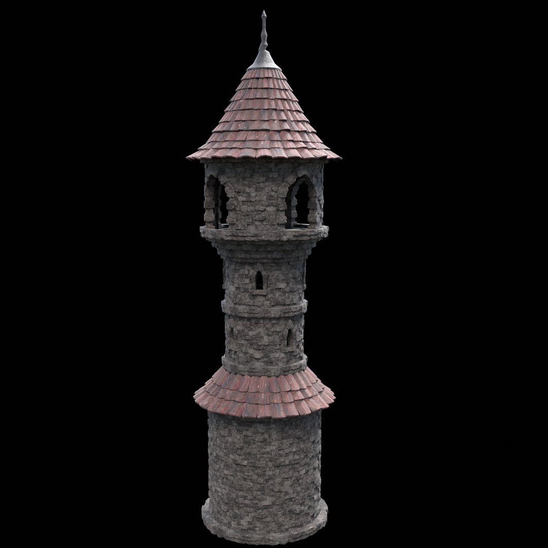 3D MAGE WIZARD TOWER ANCIENT MAGIC TURRET CASTLE SORCERY AAA Model ...