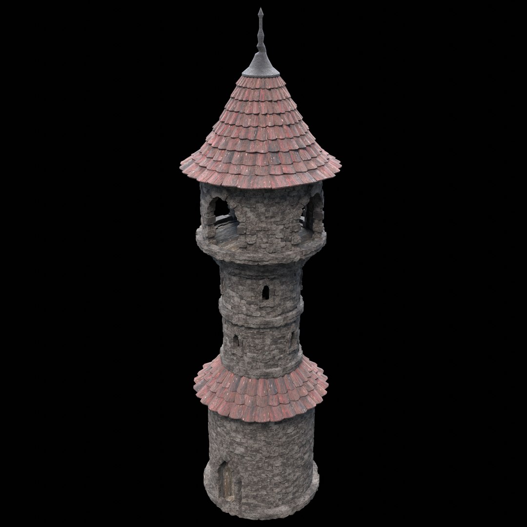 3D MAGE WIZARD TOWER ANCIENT MAGIC TURRET CASTLE SORCERY AAA Model ...