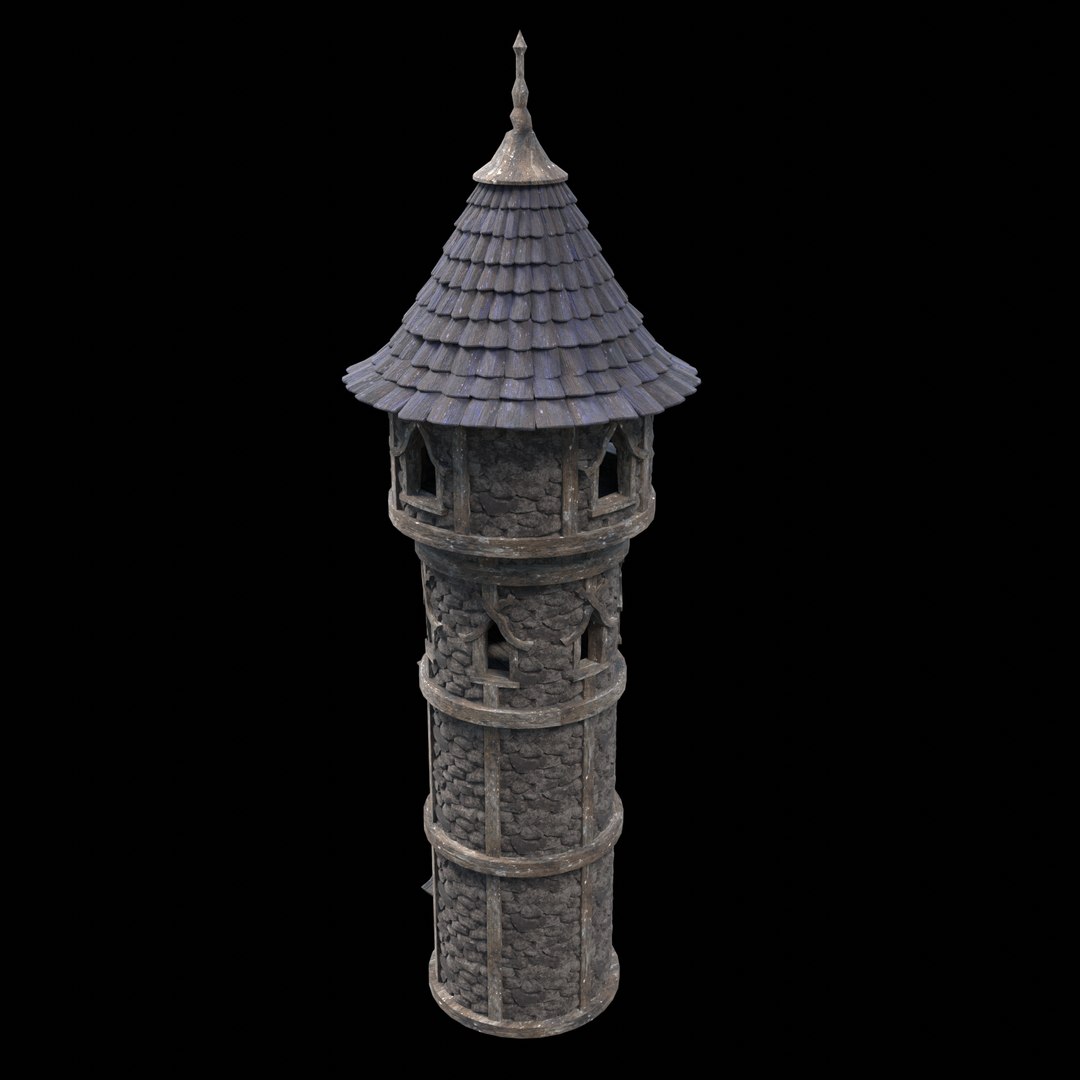 3D MAGE WIZARD TOWER ANCIENT MAGIC TURRET CASTLE SORCERY AAA Model ...