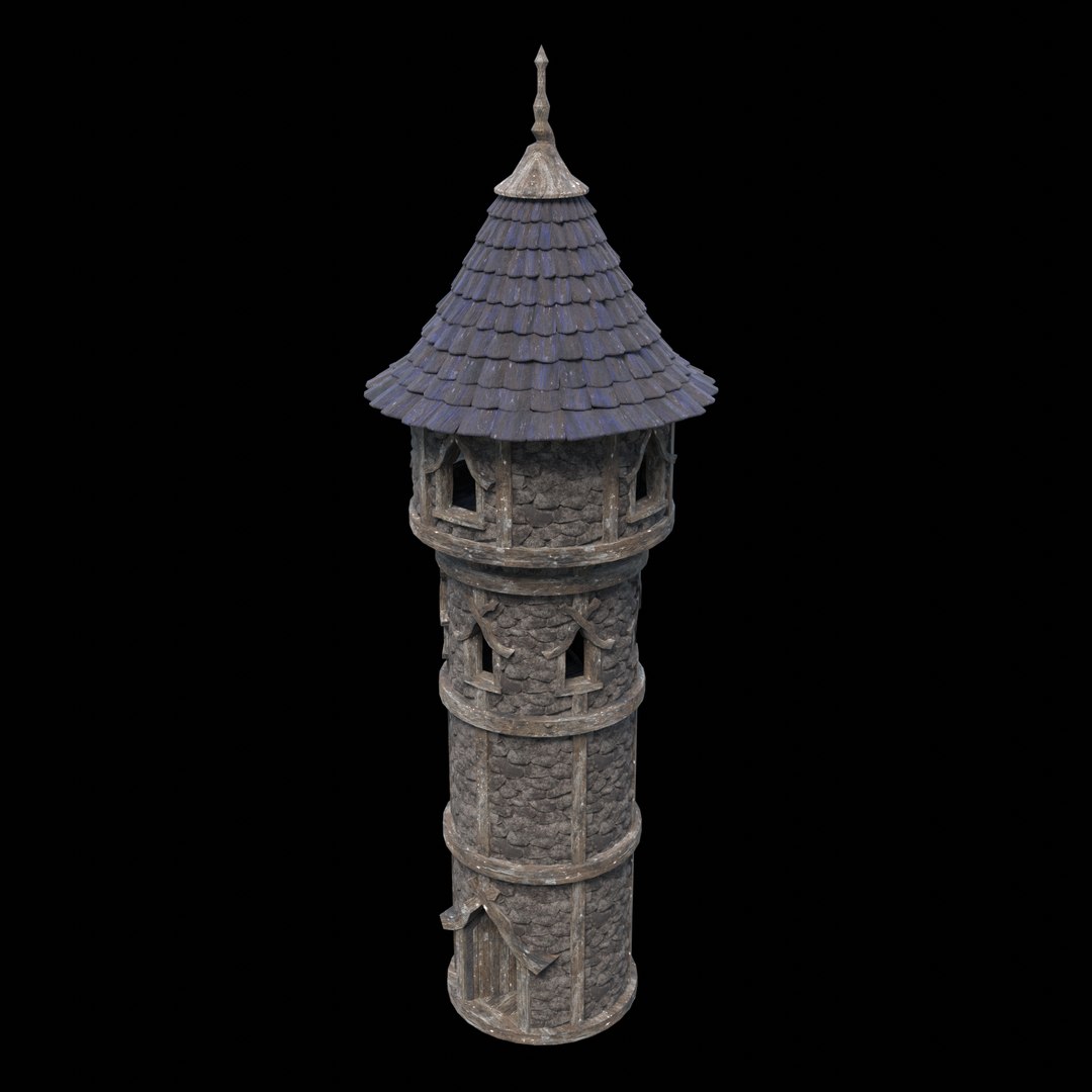 3D MAGE WIZARD TOWER ANCIENT MAGIC TURRET CASTLE SORCERY AAA Model ...