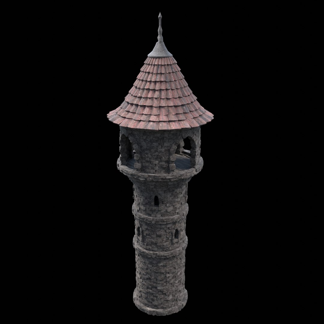 3D MAGE WIZARD TOWER ANCIENT MAGIC TURRET CASTLE SORCERY AAA Model ...