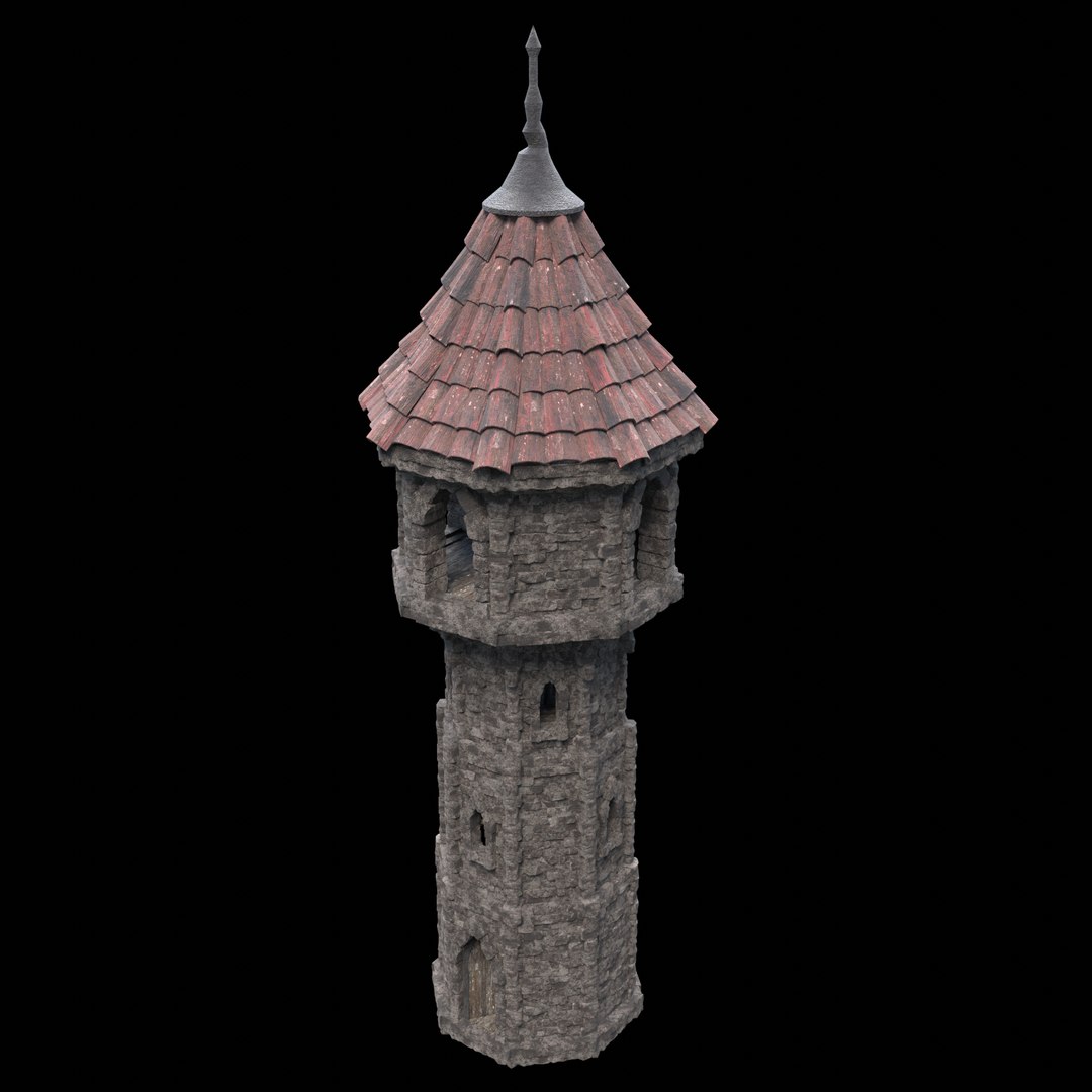 3D MAGE WIZARD TOWER ANCIENT MAGIC TURRET CASTLE SORCERY AAA Model ...