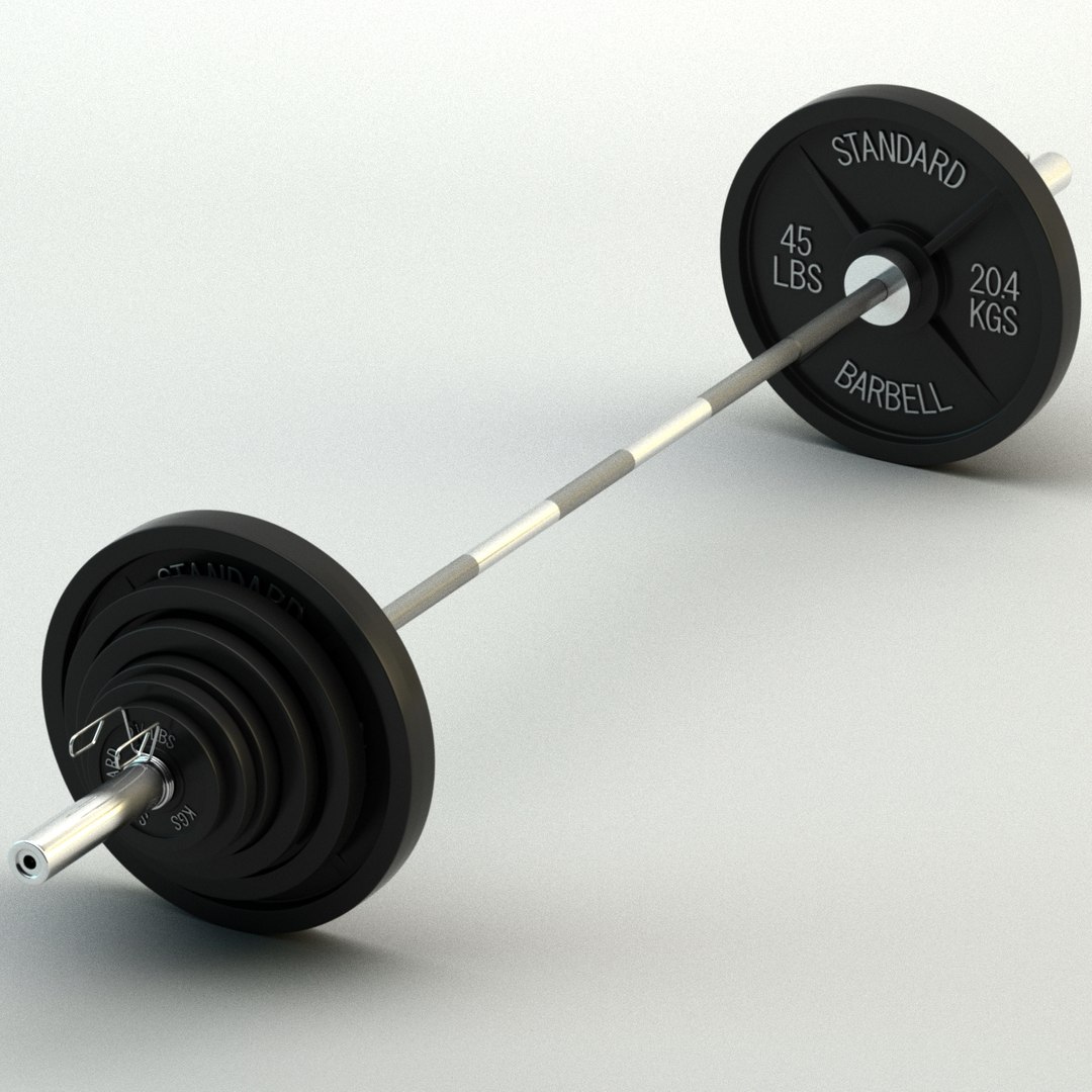 Standard Olympic Barbell 3d Model