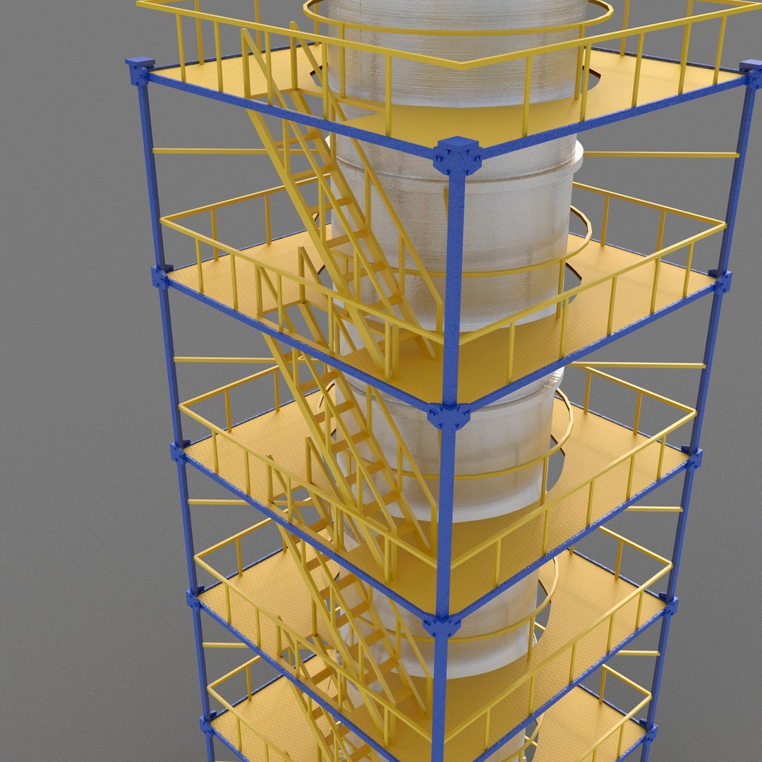 3d Industrial Tower Model