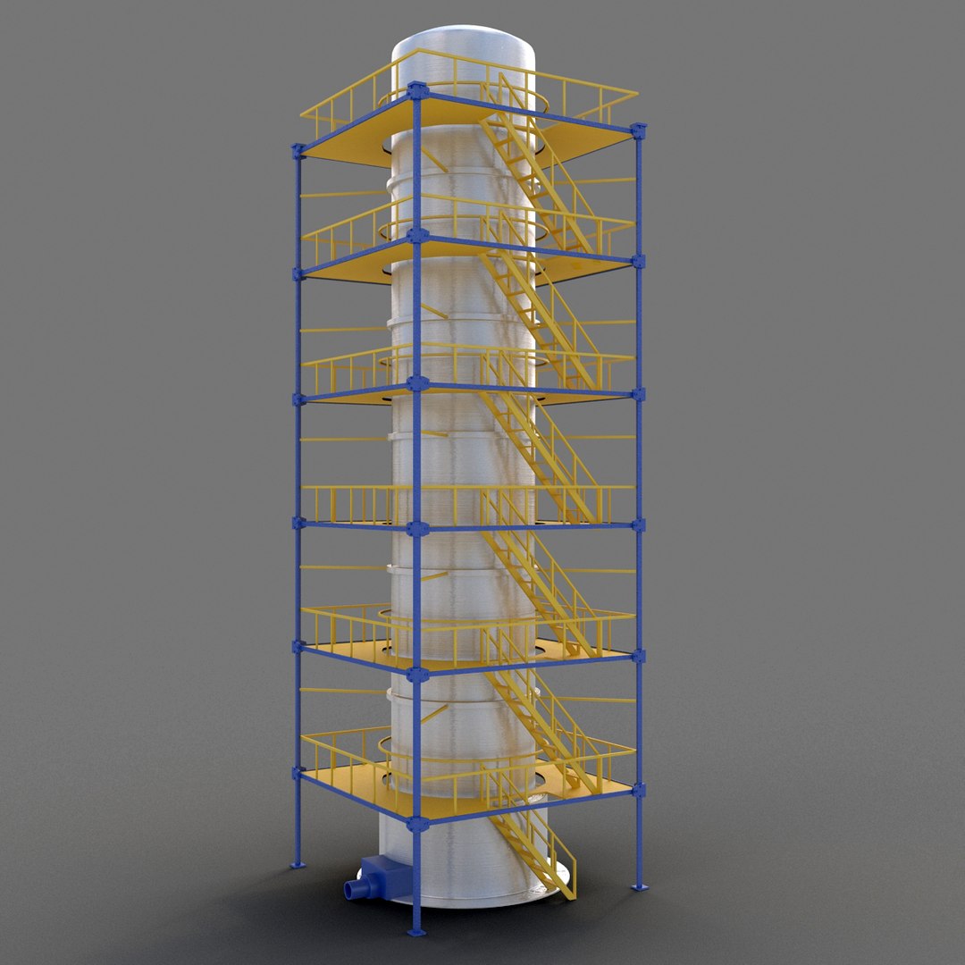 3d Industrial Tower Model