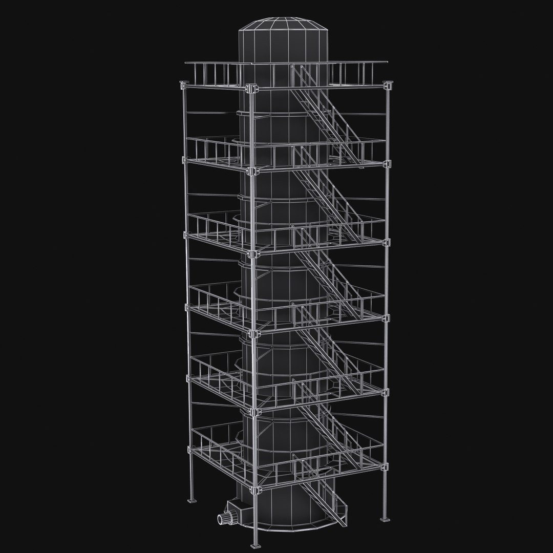 3d Industrial Tower Model