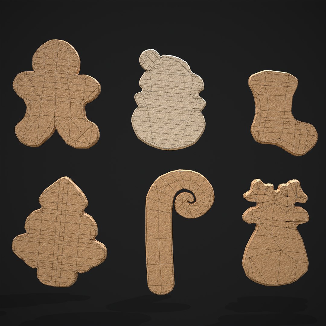 Christmas Cookies 3D model - TurboSquid 1817694