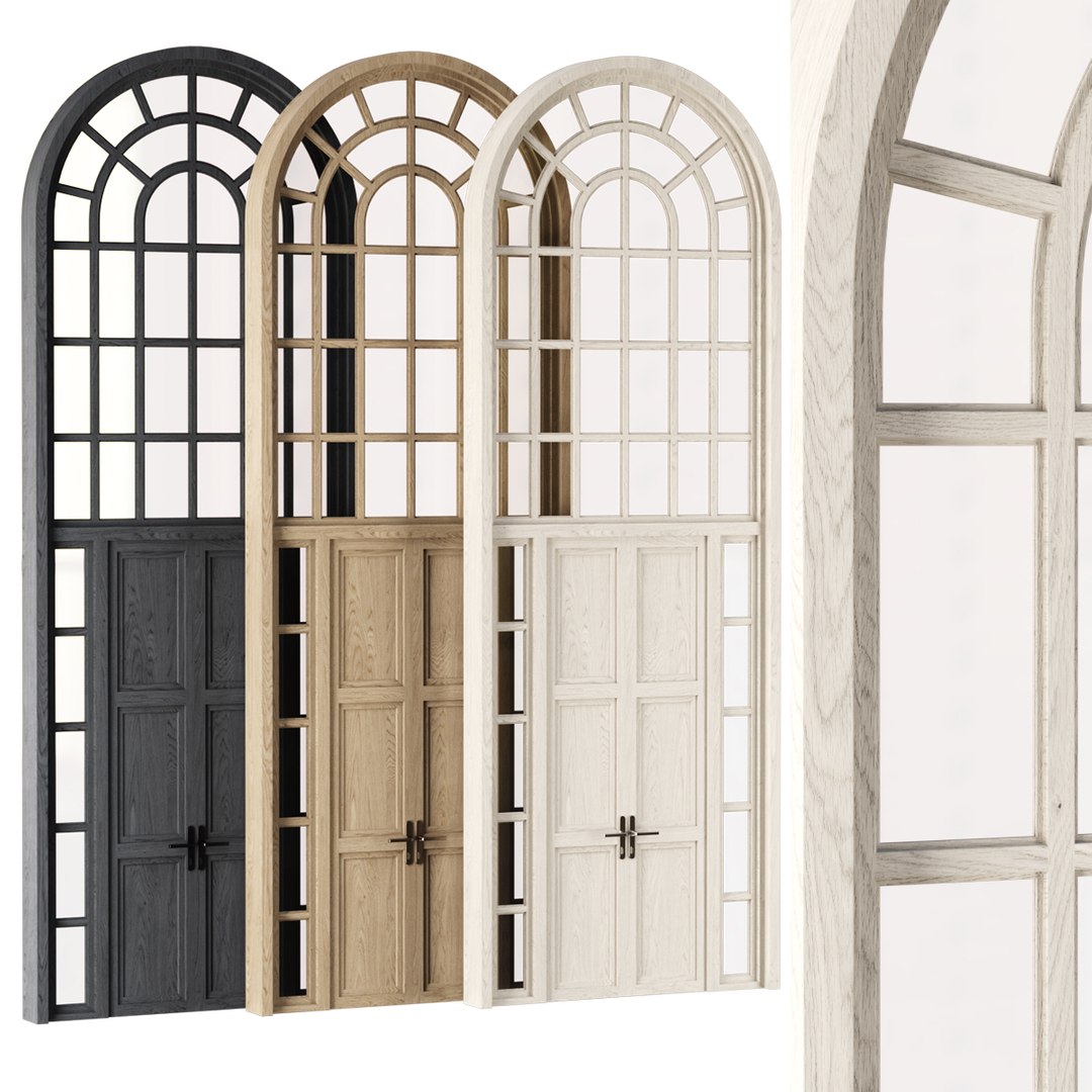Arch Window With Entrance Door 3D - TurboSquid 1819709