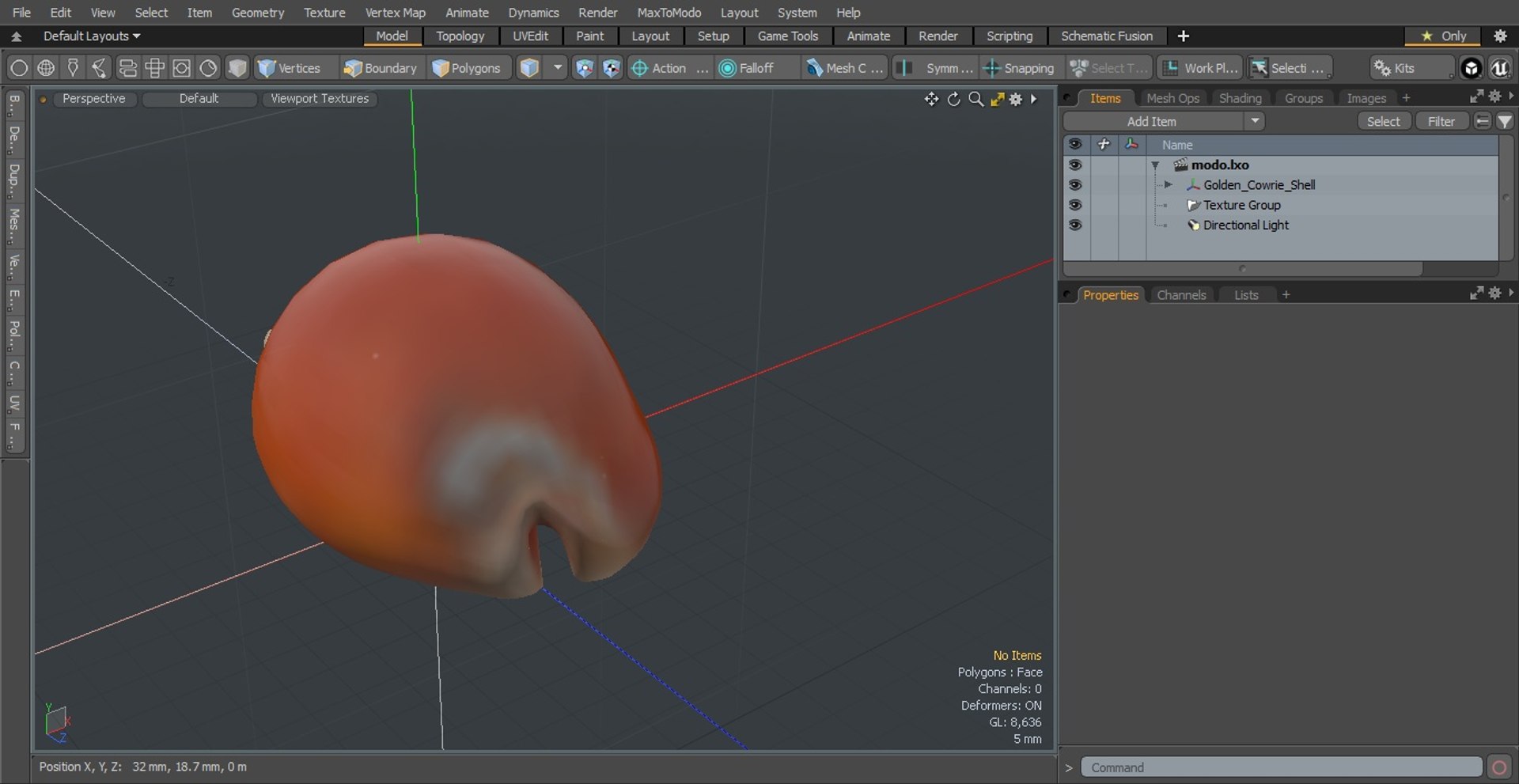 3D model Golden Cowrie Shell - TurboSquid 1998687