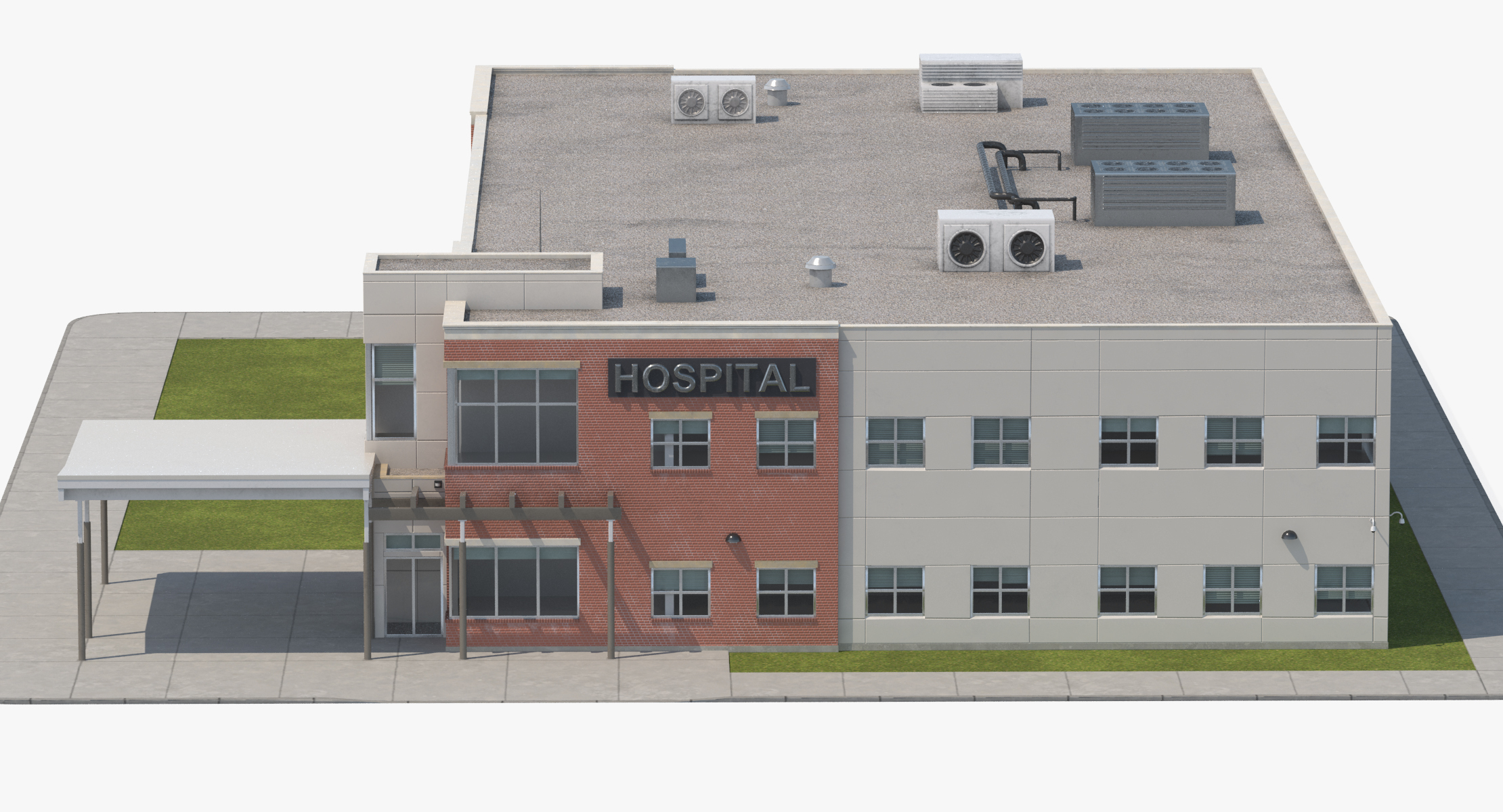 3D hospital - TurboSquid 1168287