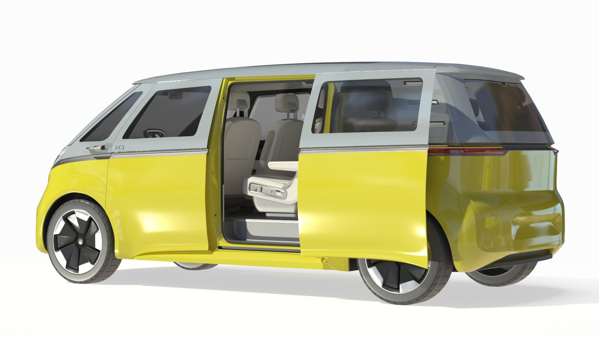 3D Electric Minivan Model - TurboSquid 2284559