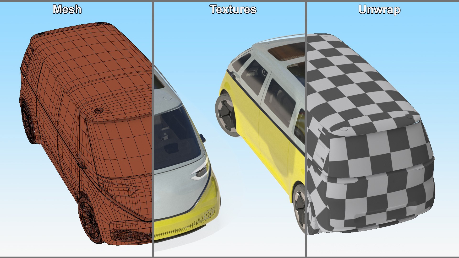 3D Electric Minivan Model - TurboSquid 2284559