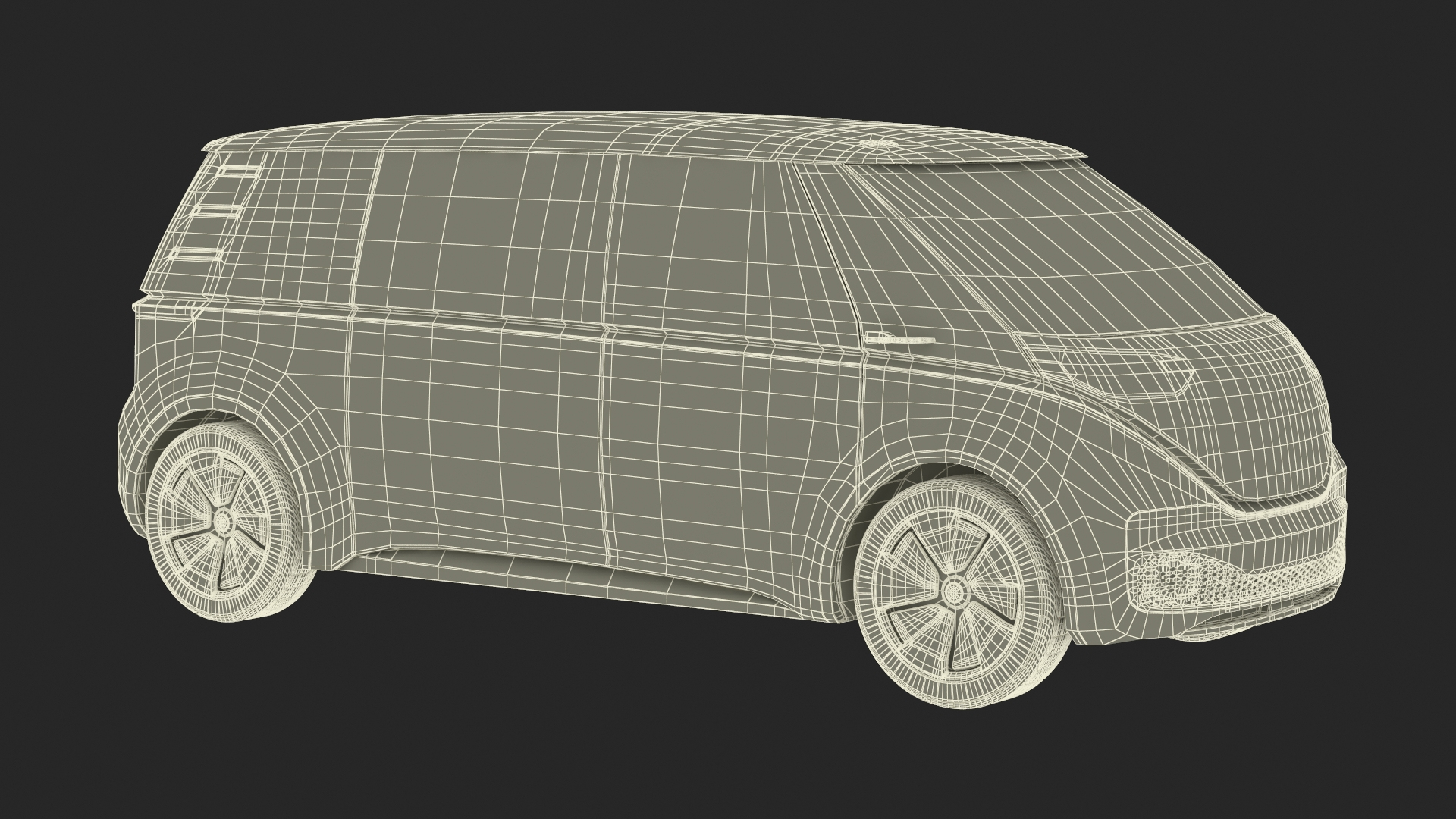 3D Electric Minivan Model - TurboSquid 2284559