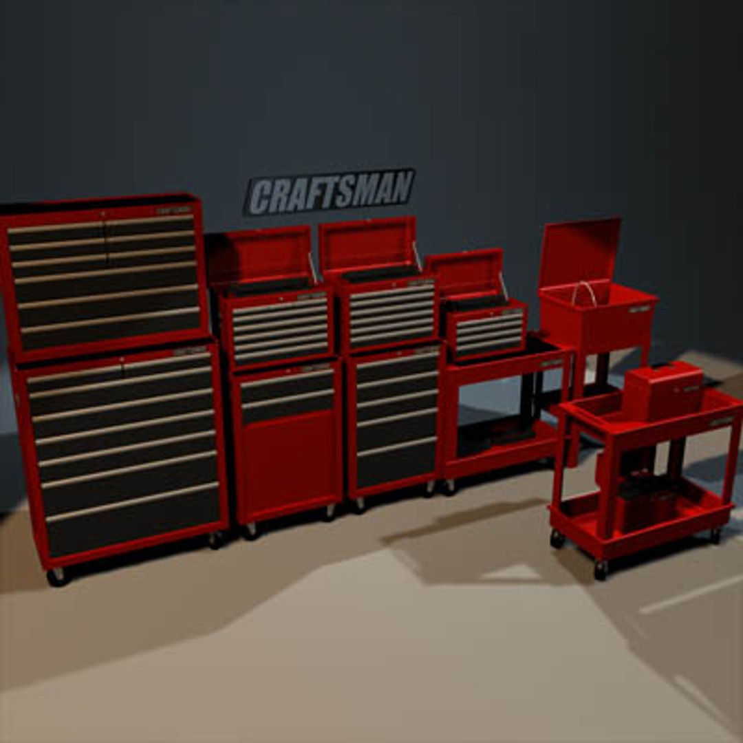 Tool Boxes 01 3d Model