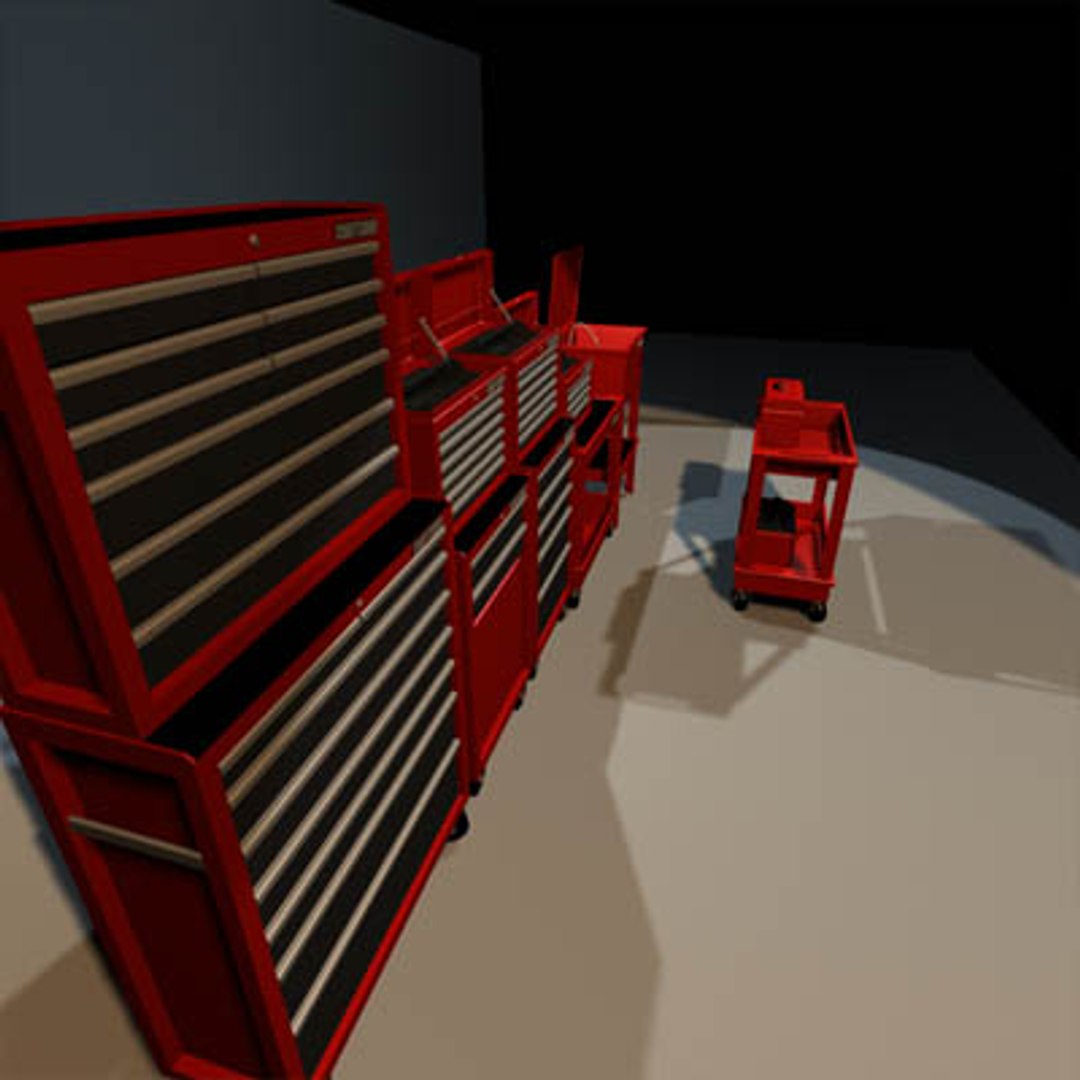 Tool Boxes 01 3d Model