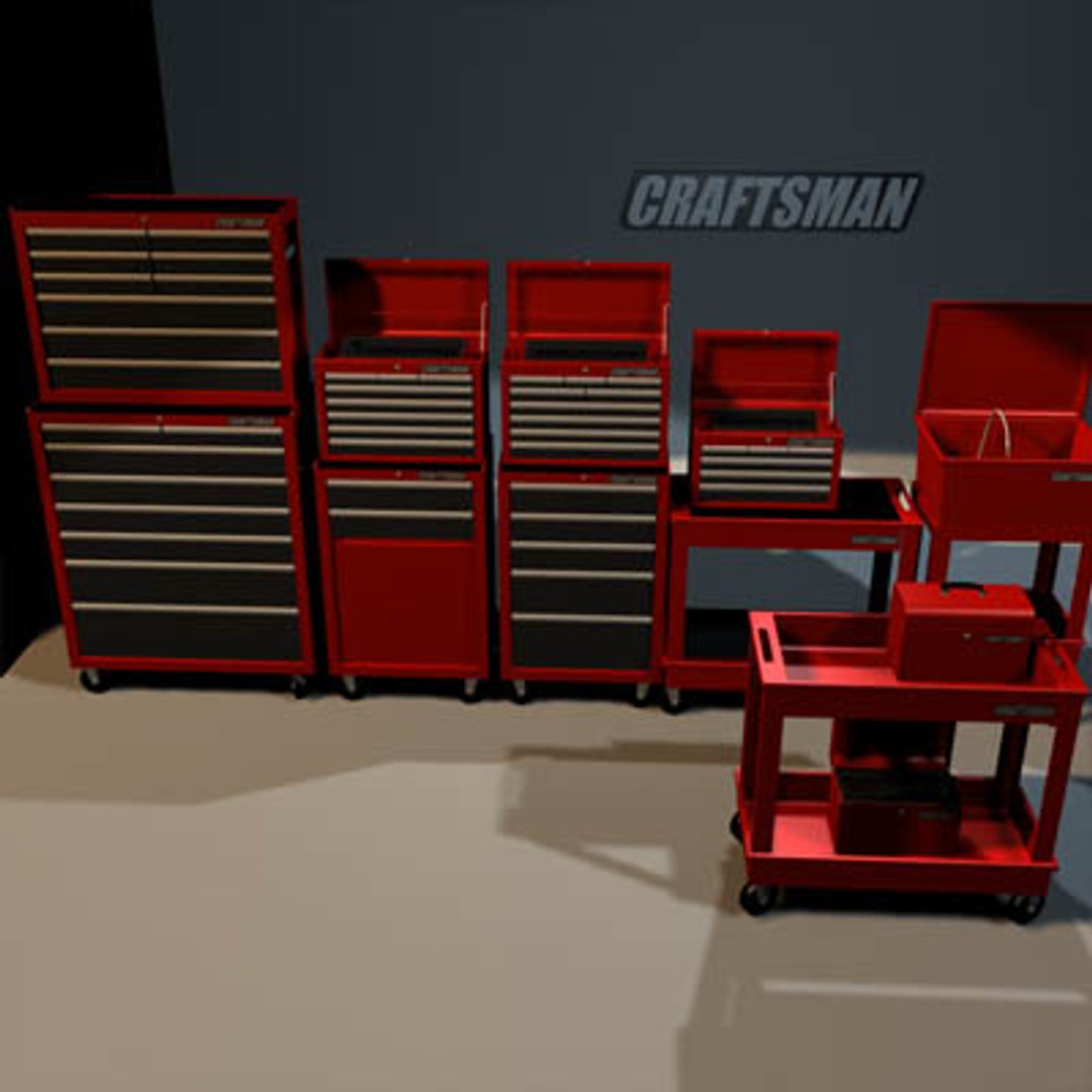 Tool Boxes 01 3d Model