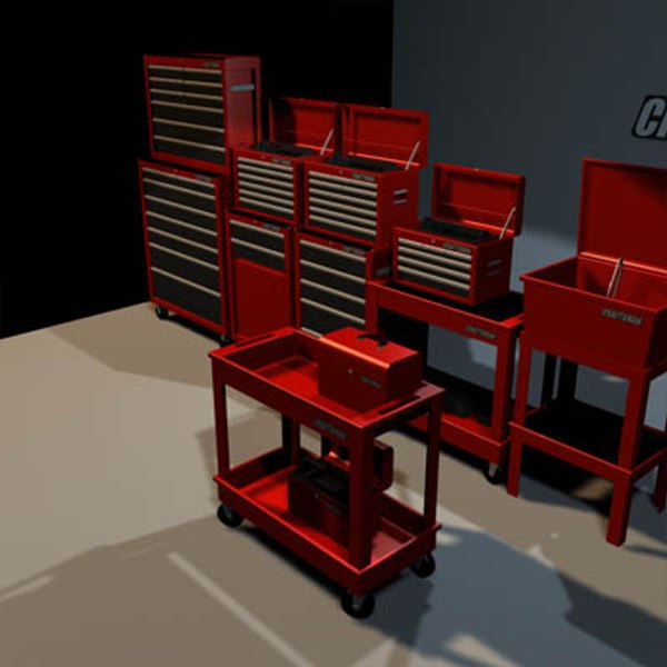 tool boxes 01 3d model