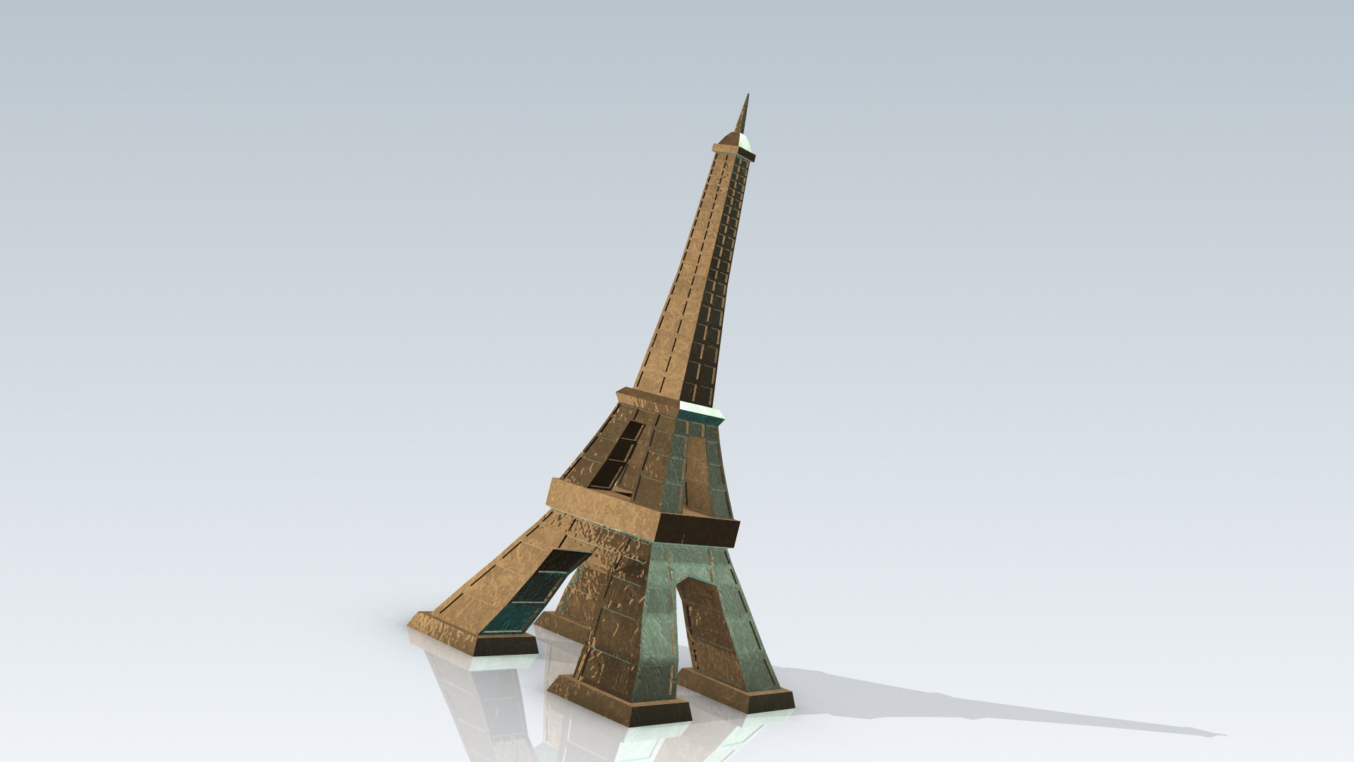 3D Low Poly Tower Eiffel Model - TurboSquid 1839349