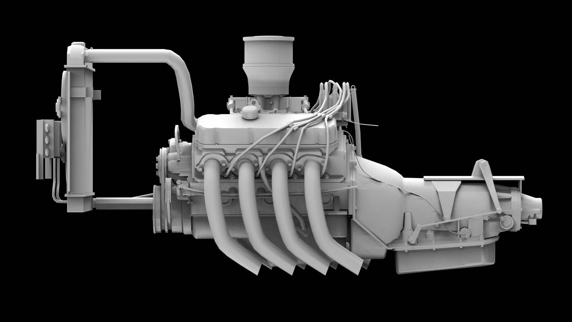 Chevy 454 Big Block V8 Engine 3D - TurboSquid 2335988