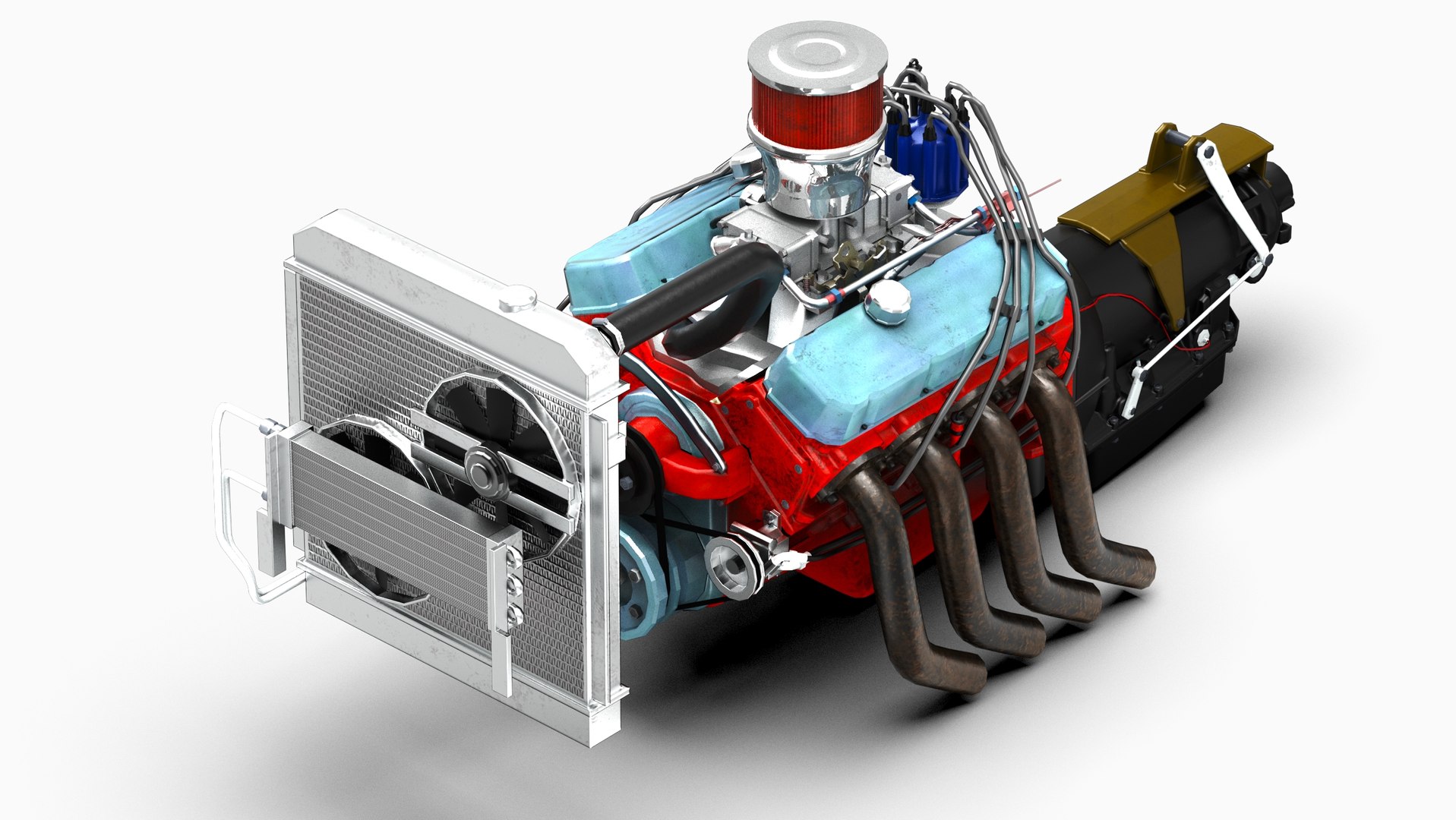 Chevy 454 Big Block V8 Engine 3D - TurboSquid 2335988