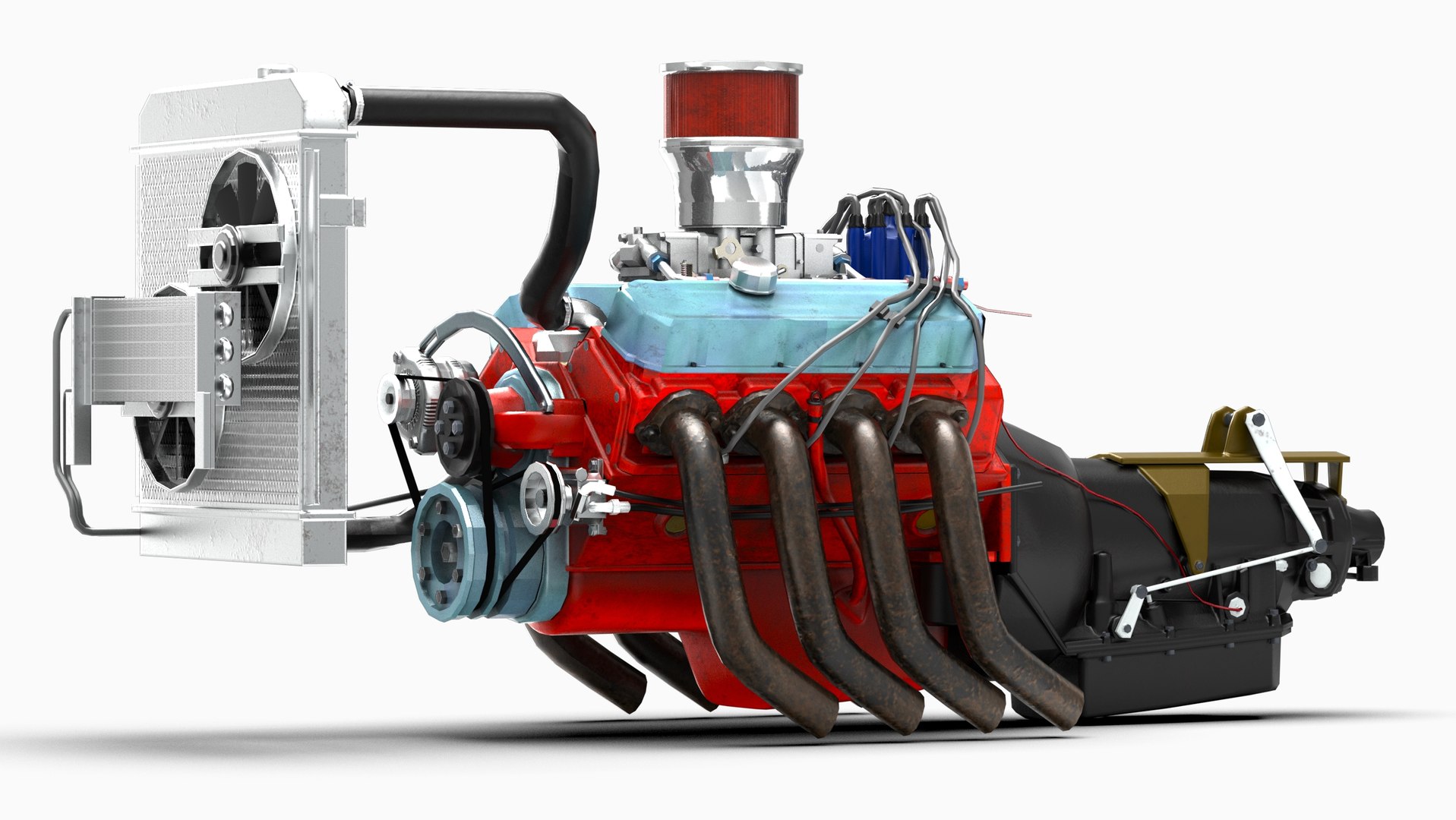 Chevy 454 Big Block V8 Engine 3D - TurboSquid 2335988