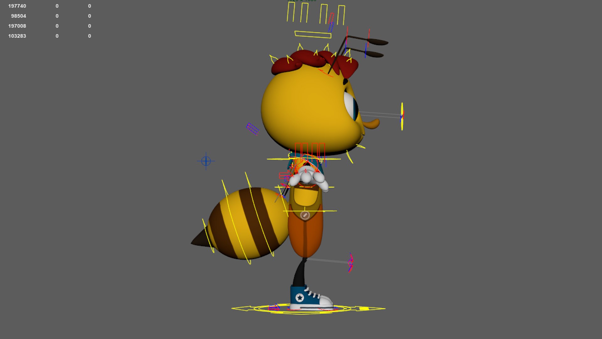 Bee Cartoon Model Character Model - TurboSquid 2208481