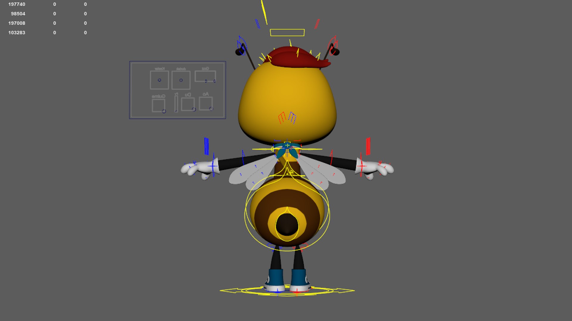Bee Cartoon Model Character Model - TurboSquid 2208481