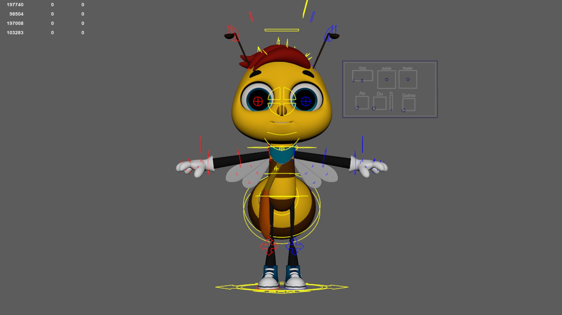 Bee Cartoon Model Character Model - TurboSquid 2208481