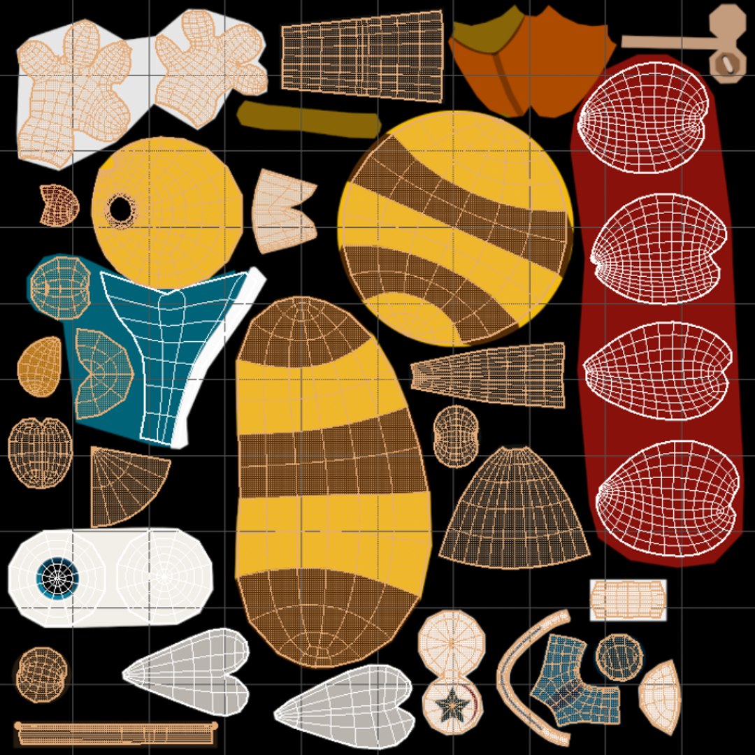 Bee Cartoon Model Character Model - TurboSquid 2208481