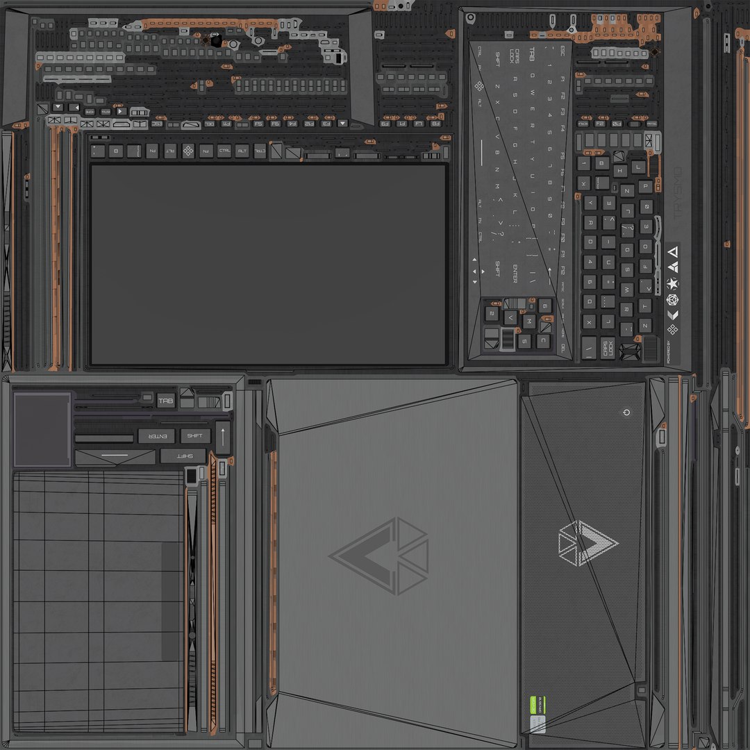 3D Gaming Laptop model - TurboSquid 2140214