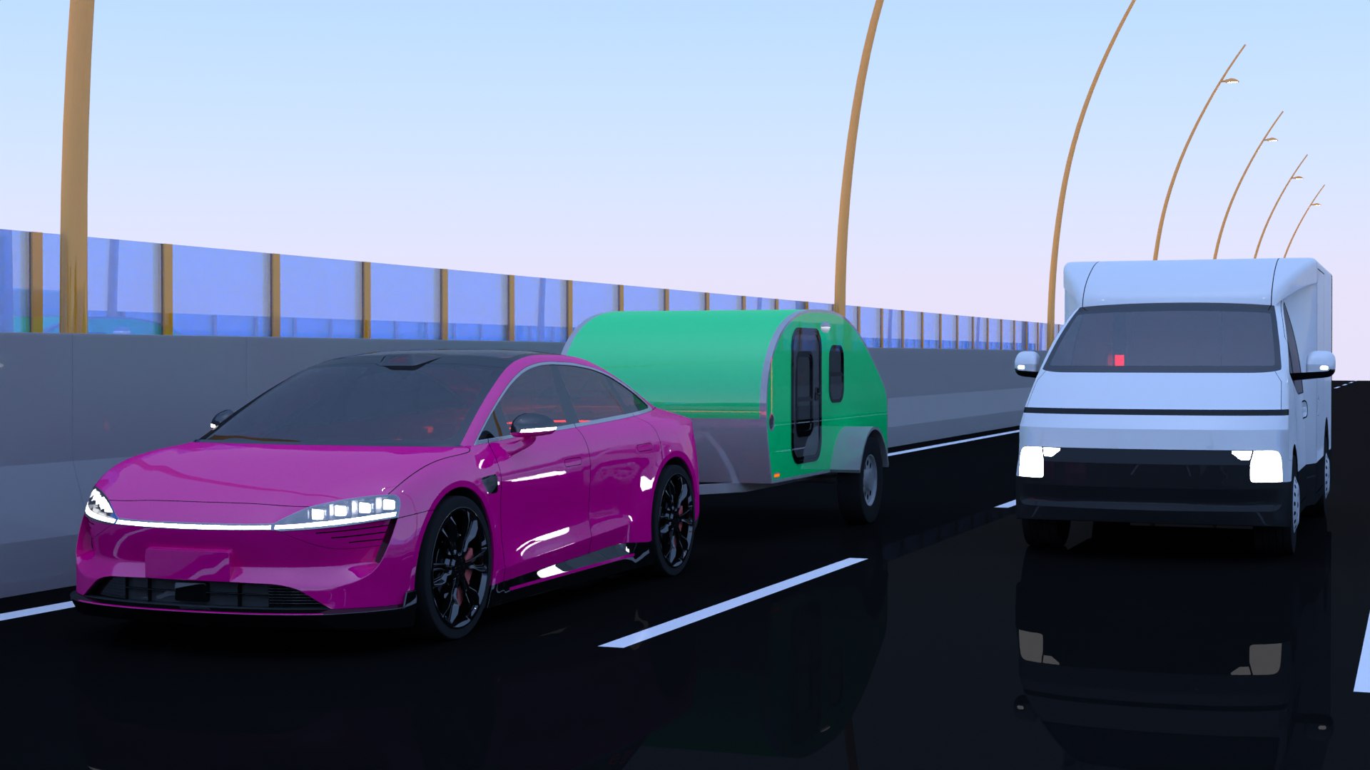 Bridge With Cars 4 3D Model - TurboSquid 2288372