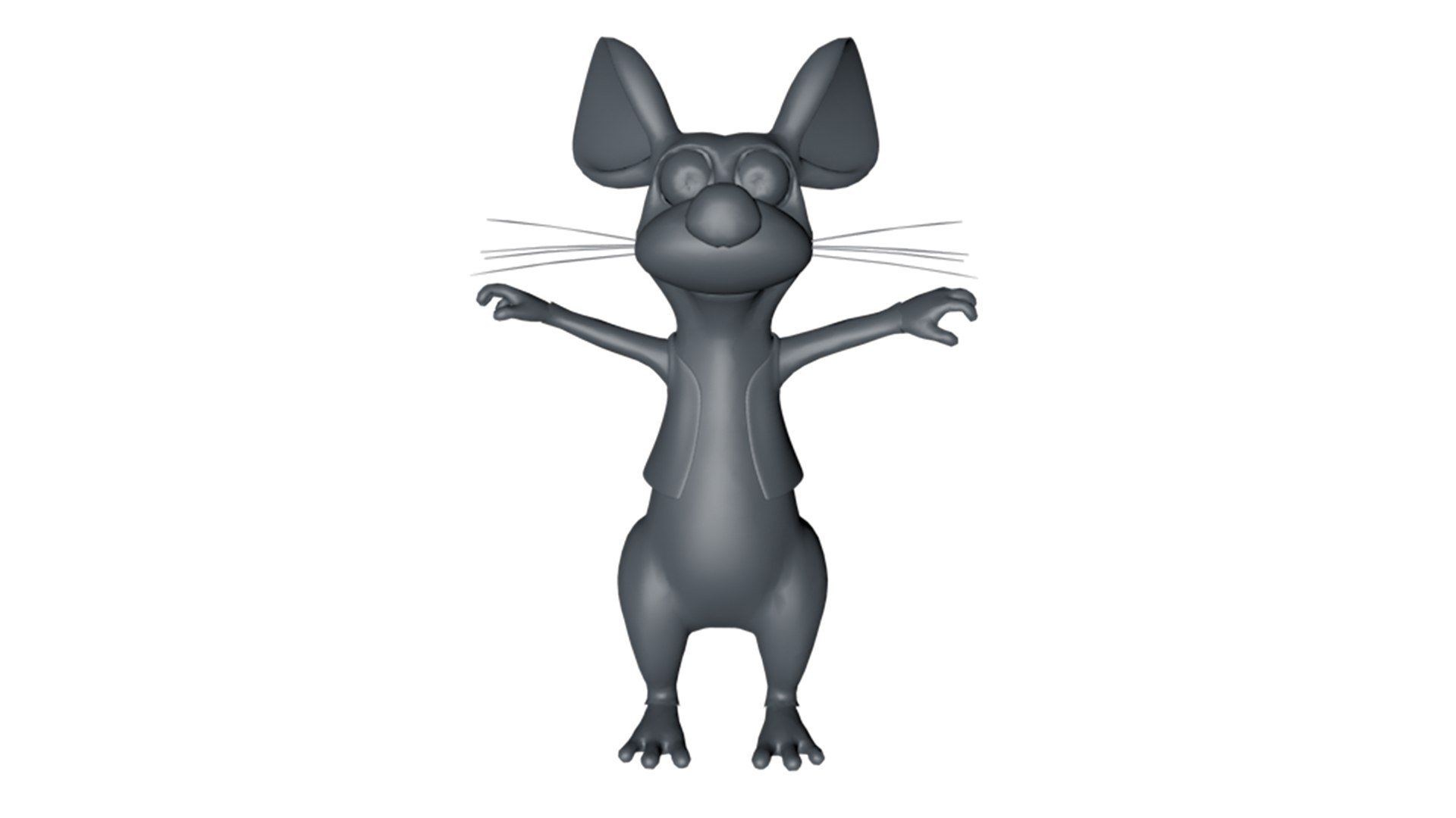 3D Cartoon Rat Fully Rigged - TurboSquid 1690913