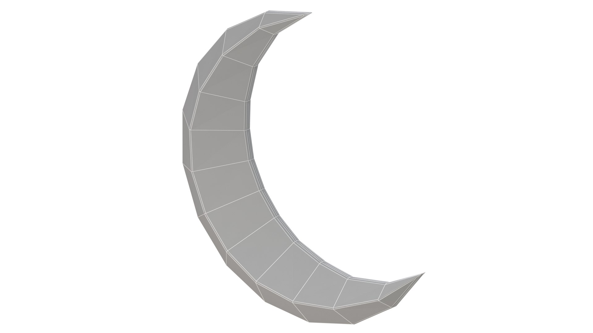 3D Crescent Moon Gold Model - TurboSquid 2002569