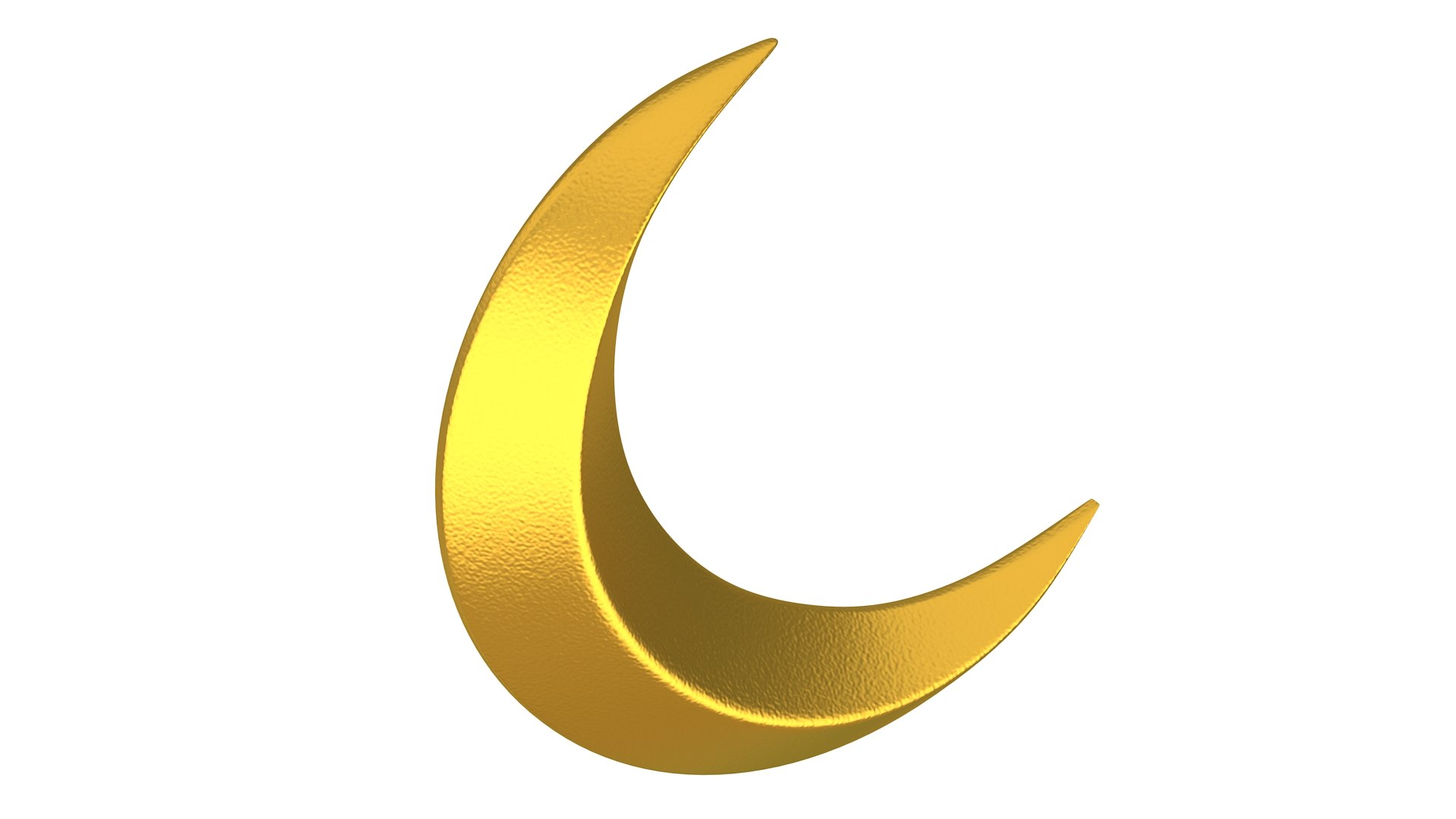 3D Crescent Moon Gold Model - TurboSquid 2002569